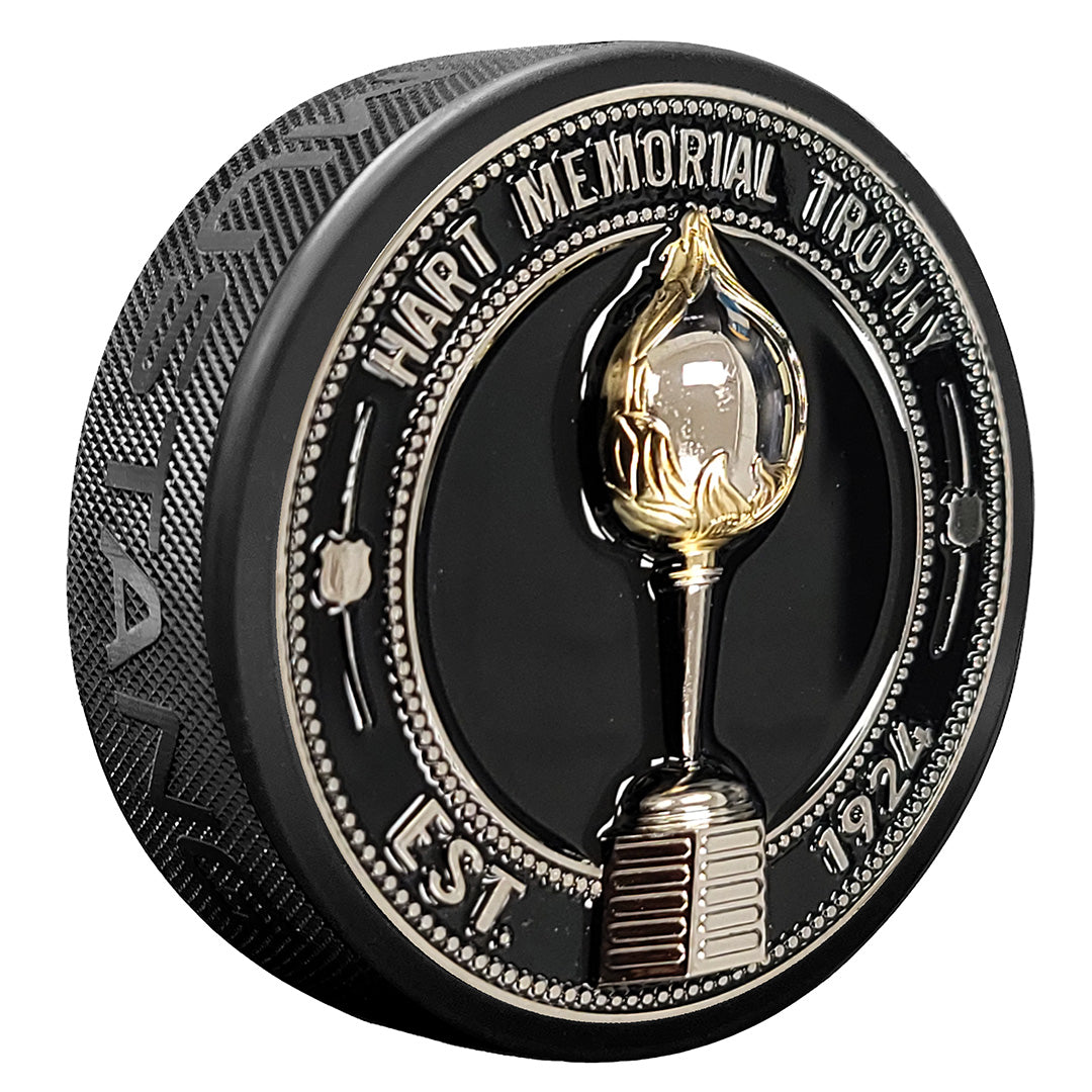 Hart Memorial Trophy Puck | 3D Silver & Gold Medallion | Hockey Hall of ...