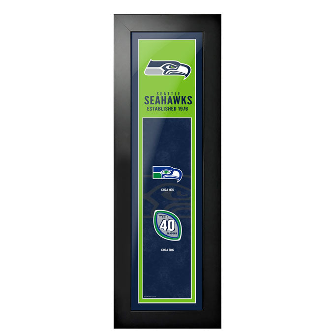 6" x 22" Frame | Seattle Seahawks | Logos to History – Mustang Wholesale