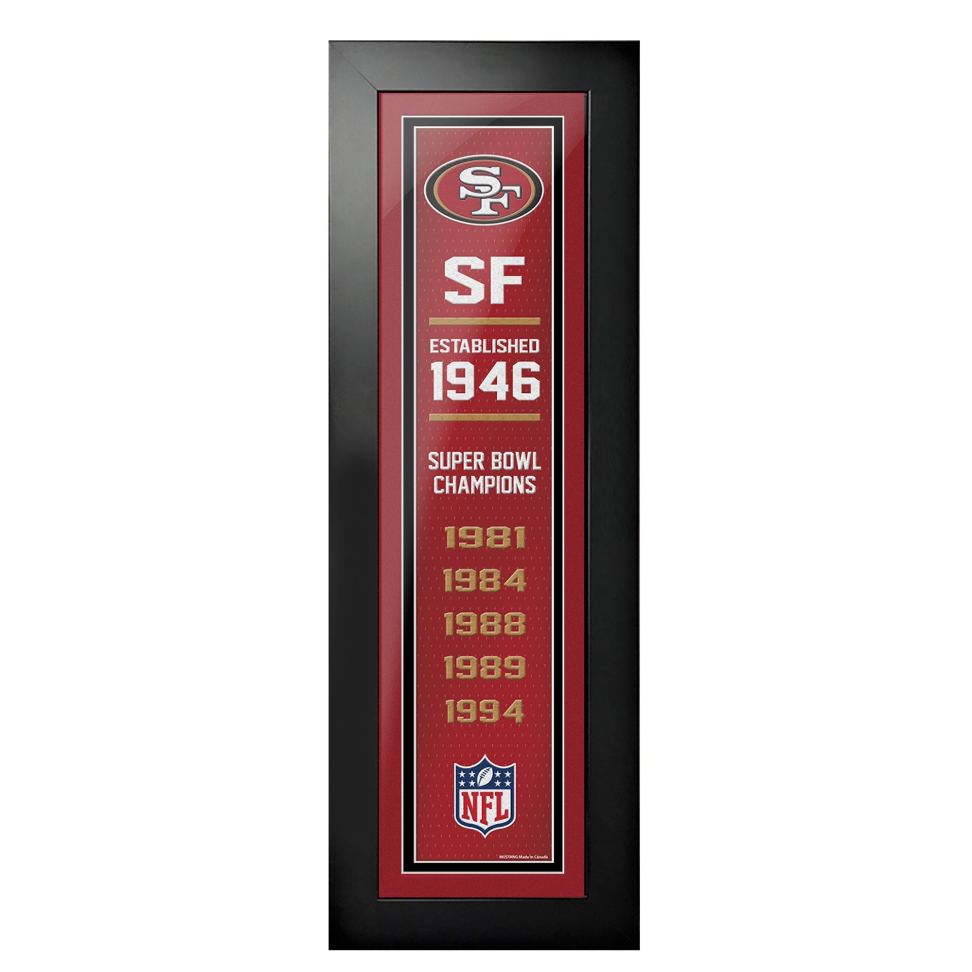 San Francisco 49er's Dynasty 6x22 Frame – Mustang Wholesale