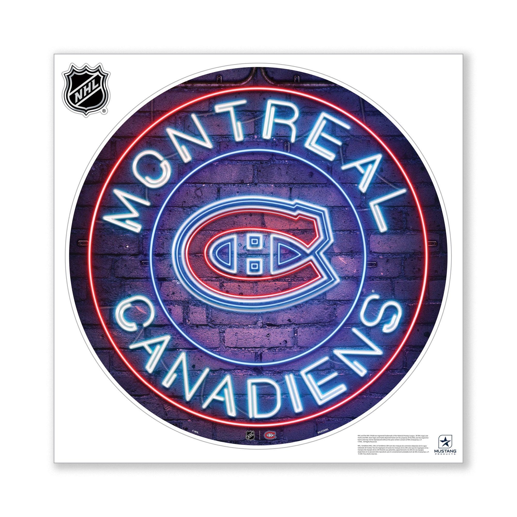 28" Wall Vinyl | Montreal Canadiens | Neon – Mustang Wholesale