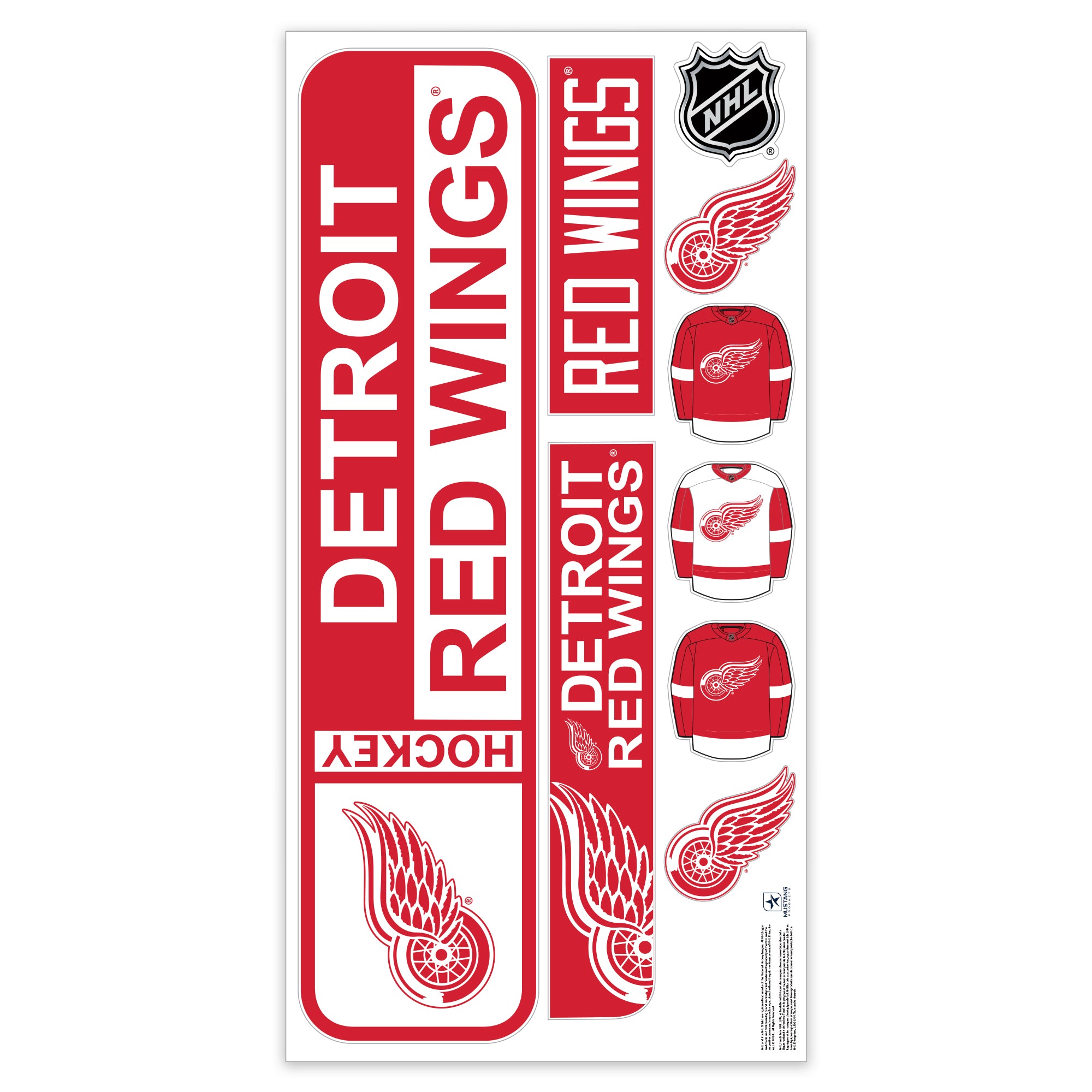 28" x 50" Wall Vinyl | Detroit Red Wings | Street Sign – Mustang Wholesale
