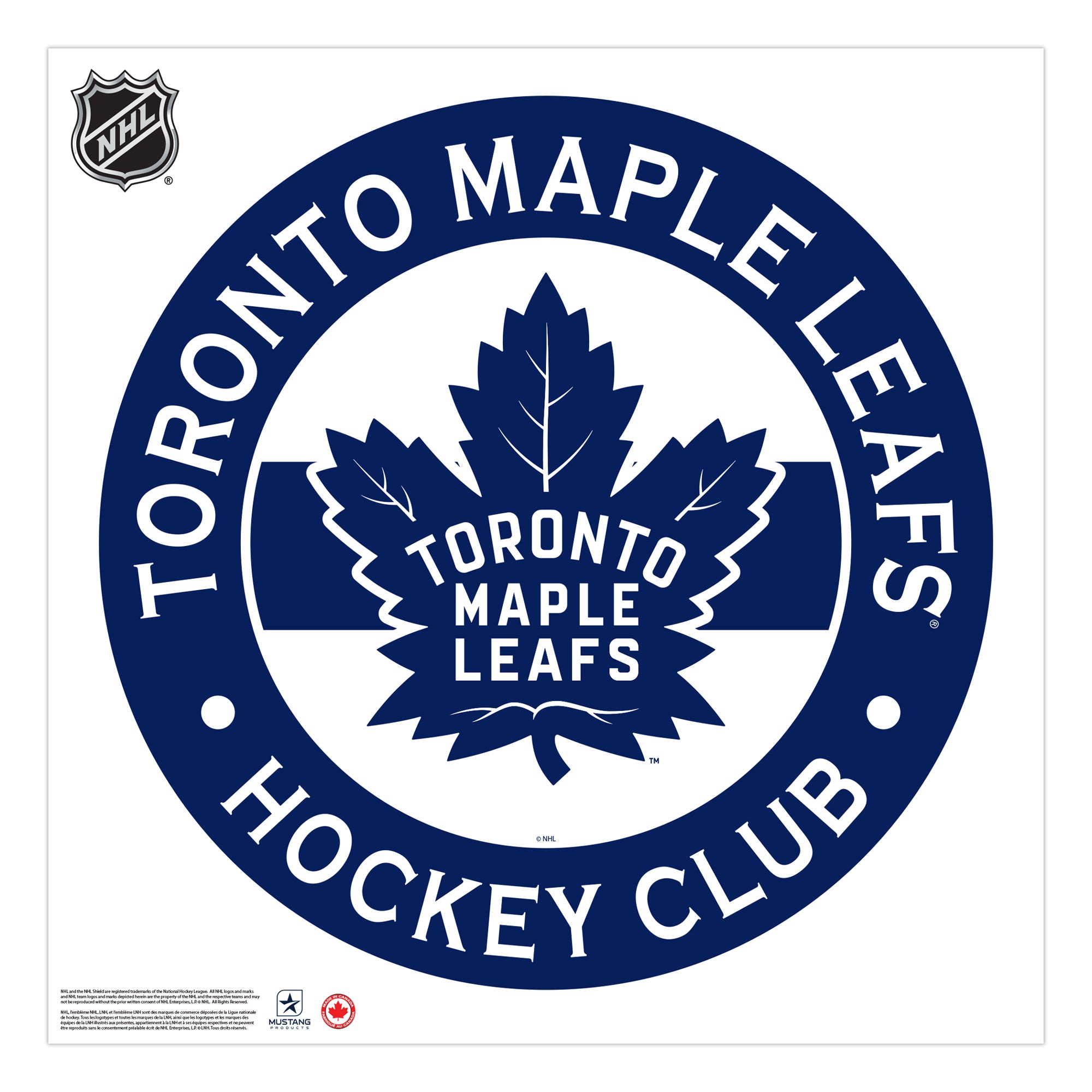 Toronto Maple Leafs Decal - Stripe Logo 36" x 36" | Sports Decor ...