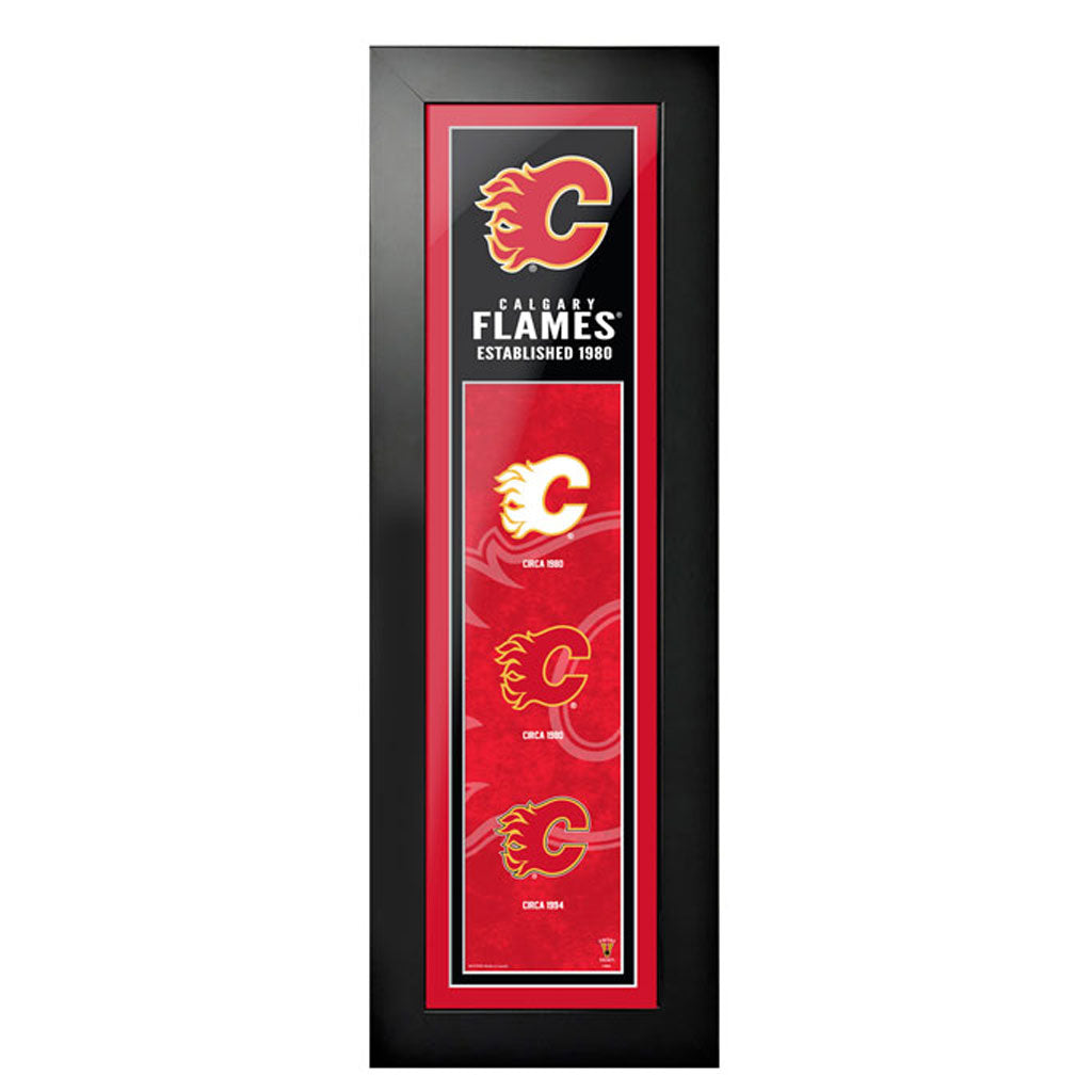 6" x 22" Frame | Calgary Flames | Logos to History – Mustang Wholesale