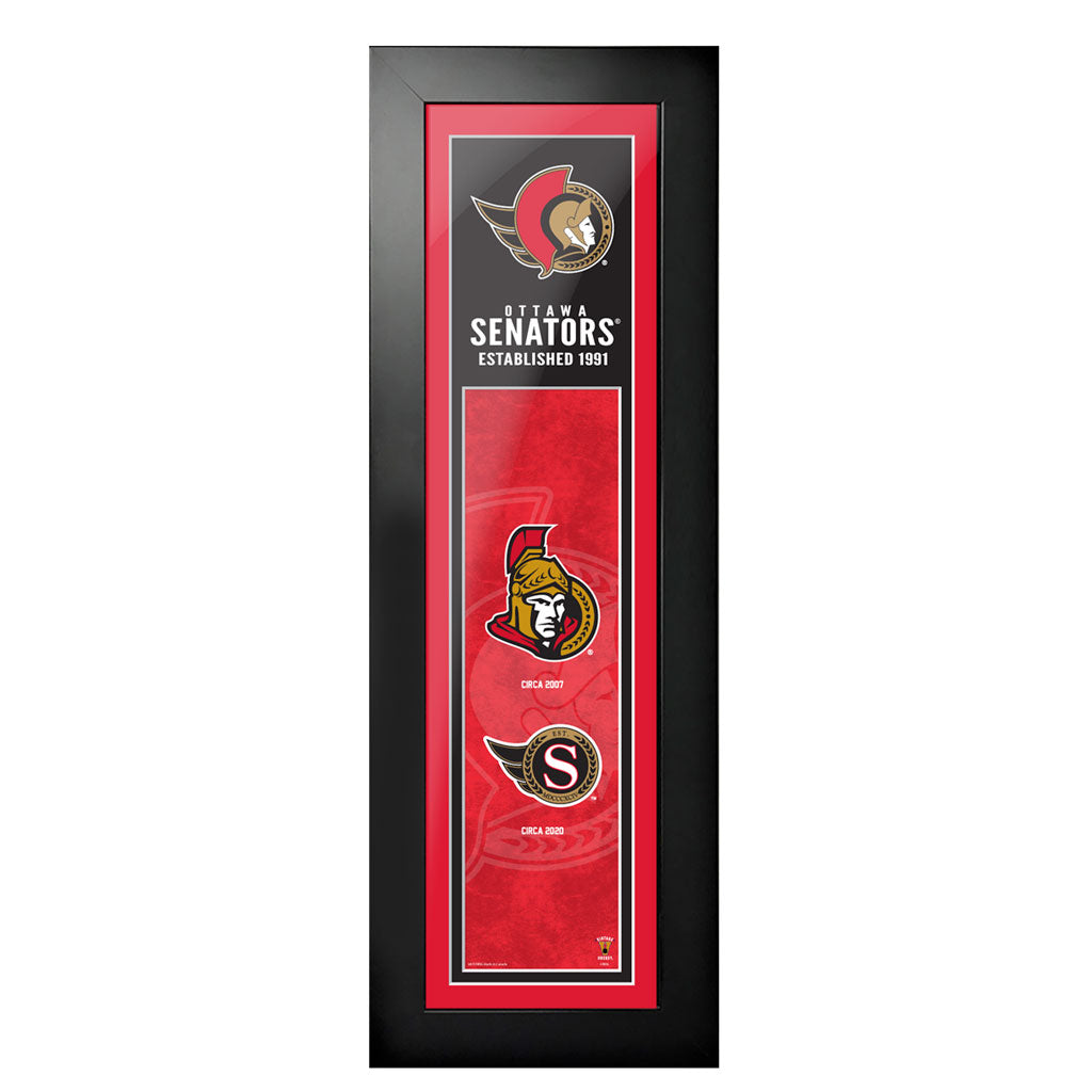 6" x 22" Frame | Ottawa Senators | Logos to History – Mustang Wholesale