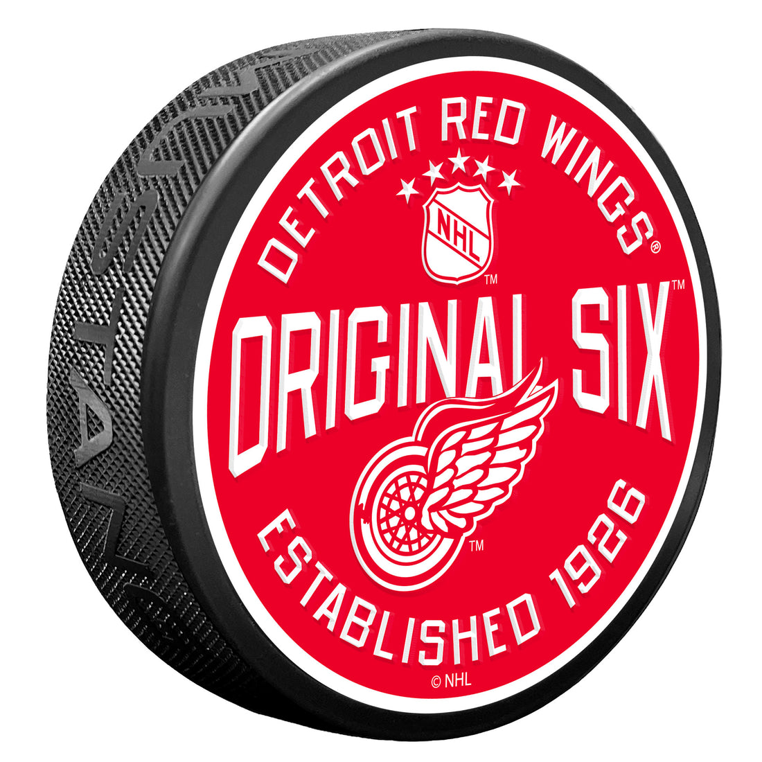 Textured Puck | Detroit Red Wings | Original 6 – Mustang Wholesale