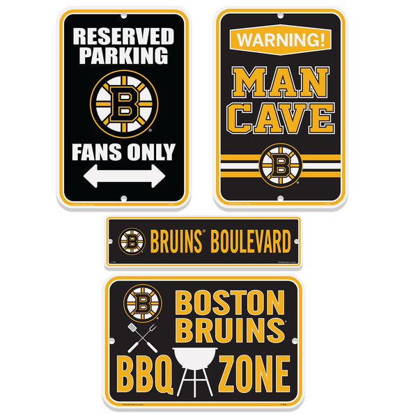 Boston Bruins Signs - 4 Pack Fan Set – Mustang Wholesale